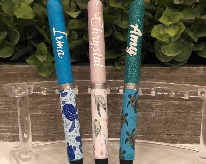 Sea Turtle Refillable Gel Pen - Etsy