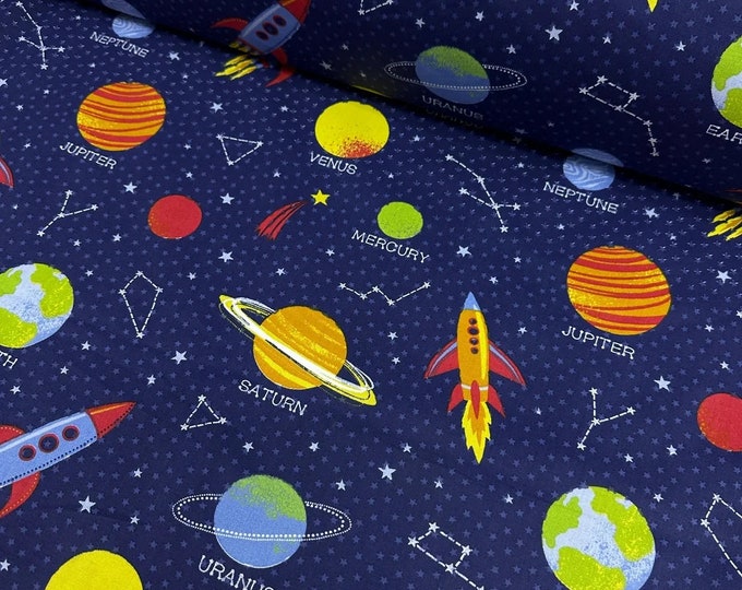 Solar System Fabric Our Solar System by Robyriker Geeky Space Classroom ...