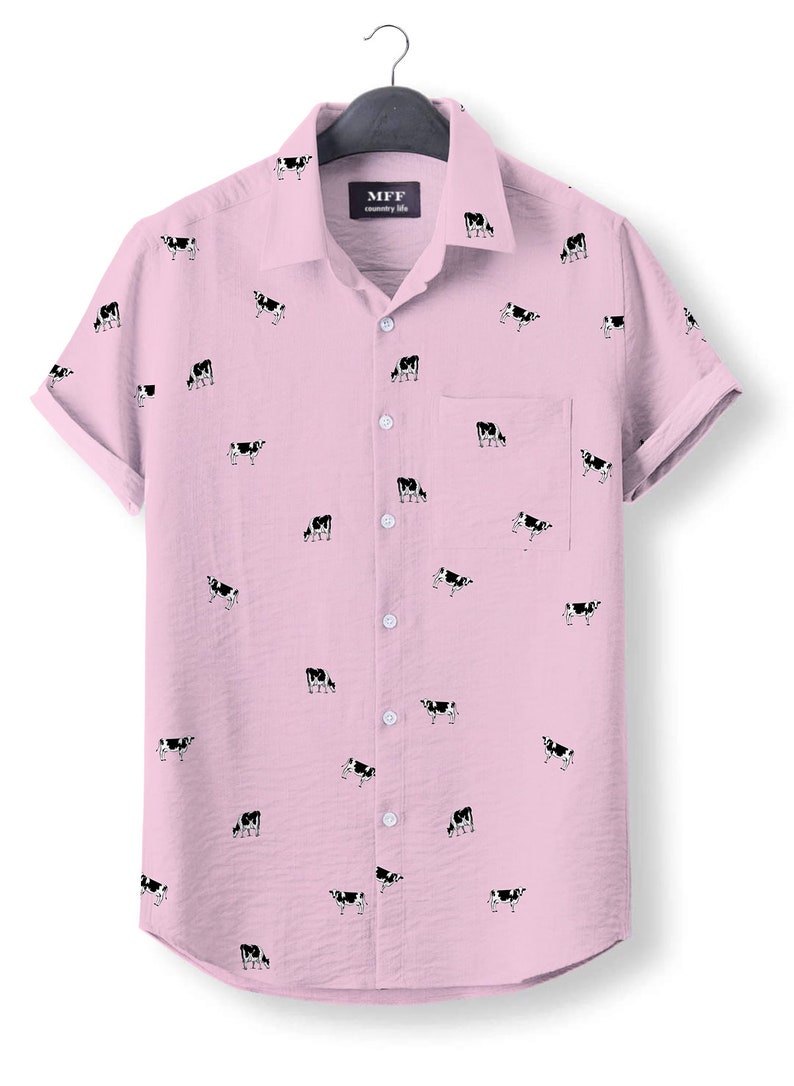 Dairy Cow Icon Pattern Button Down Shirts for Farmers - Etsy