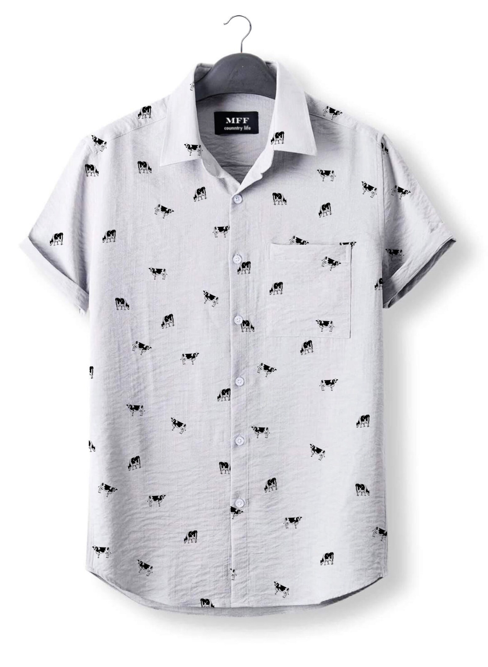 Dairy Cow Icon Pattern Button Down Shirts for Farmers - Etsy