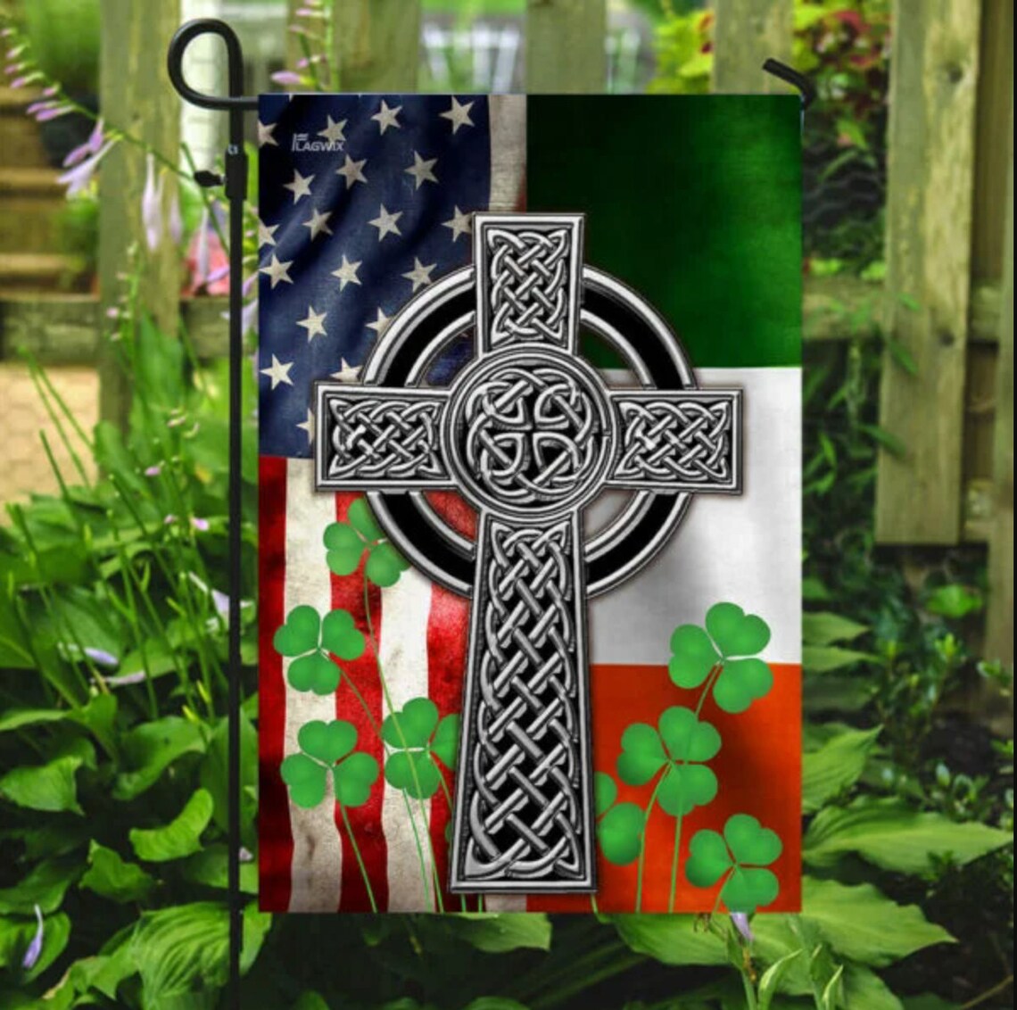 The Irish Celtic Cross Flag - St Patrick's Day - Etsy