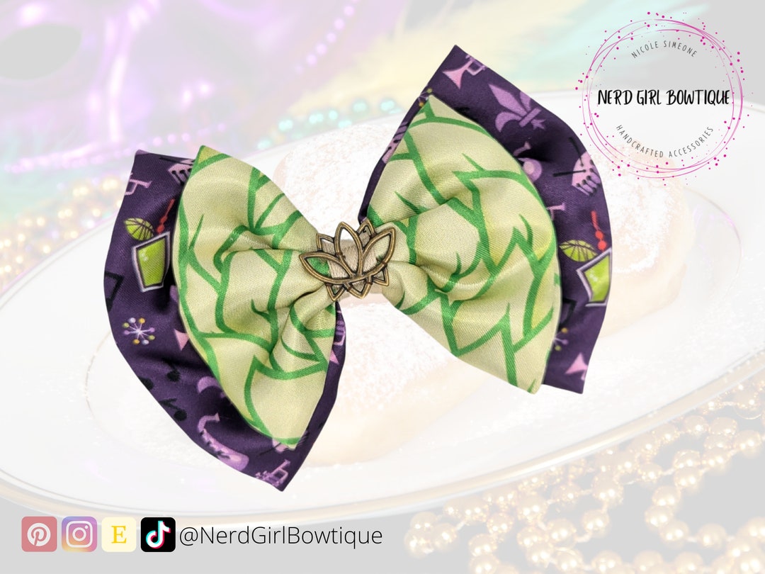 Tiana Inspired Bow for Princess Frog Disney Bounding, Dapper Day ...