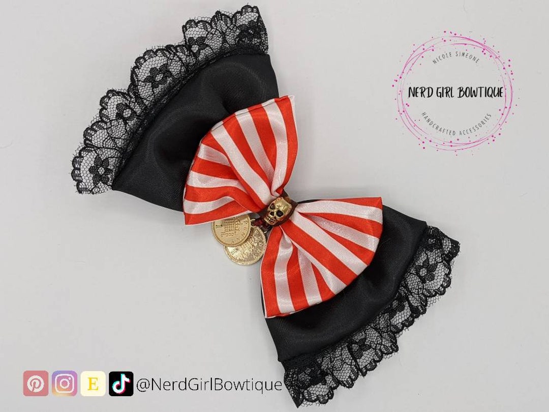 Pirates of the Caribbean Inspired Hair Bow for Disney Bounding, Cosplay ...