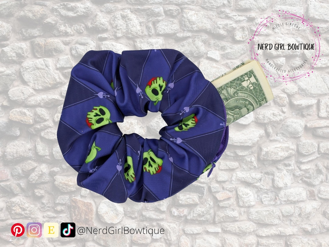 Evil Queen Zipper Scrunchie, Disney Bounding, Cosplay - Etsy
