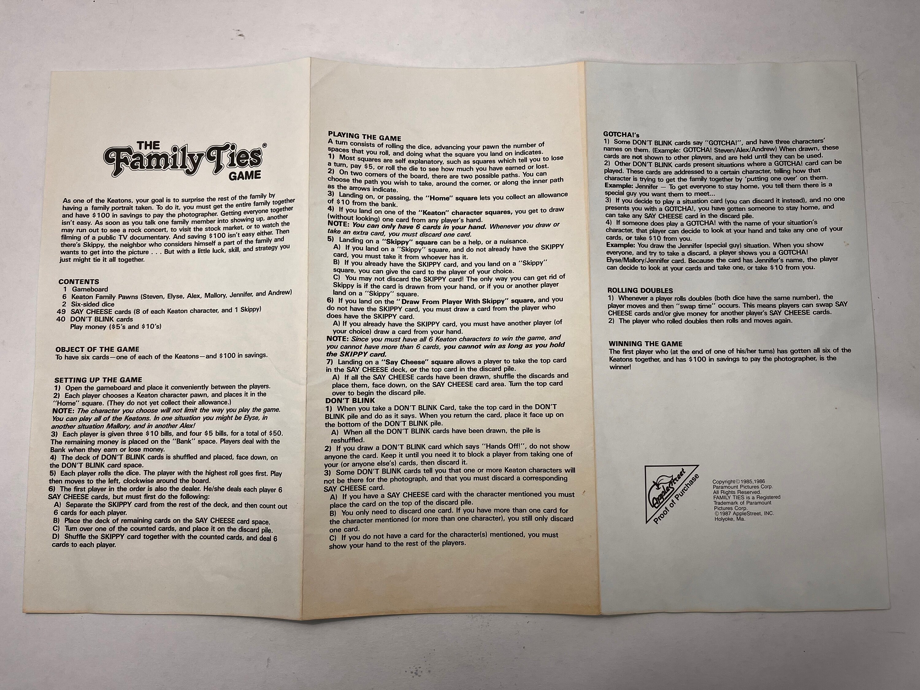 1987 the Family Ties Board Game - Etsy