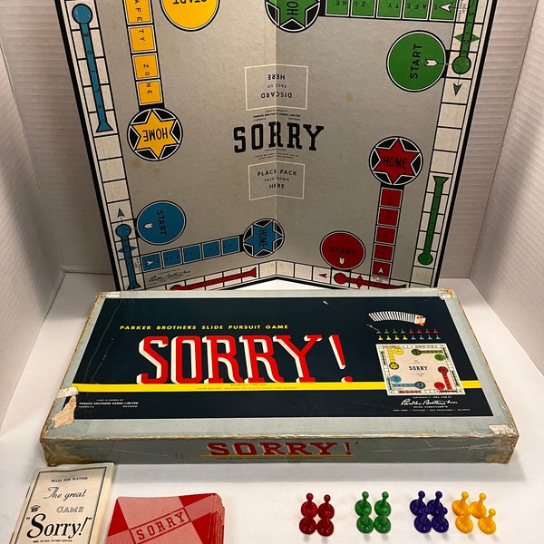 Sorry Board Game - Etsy