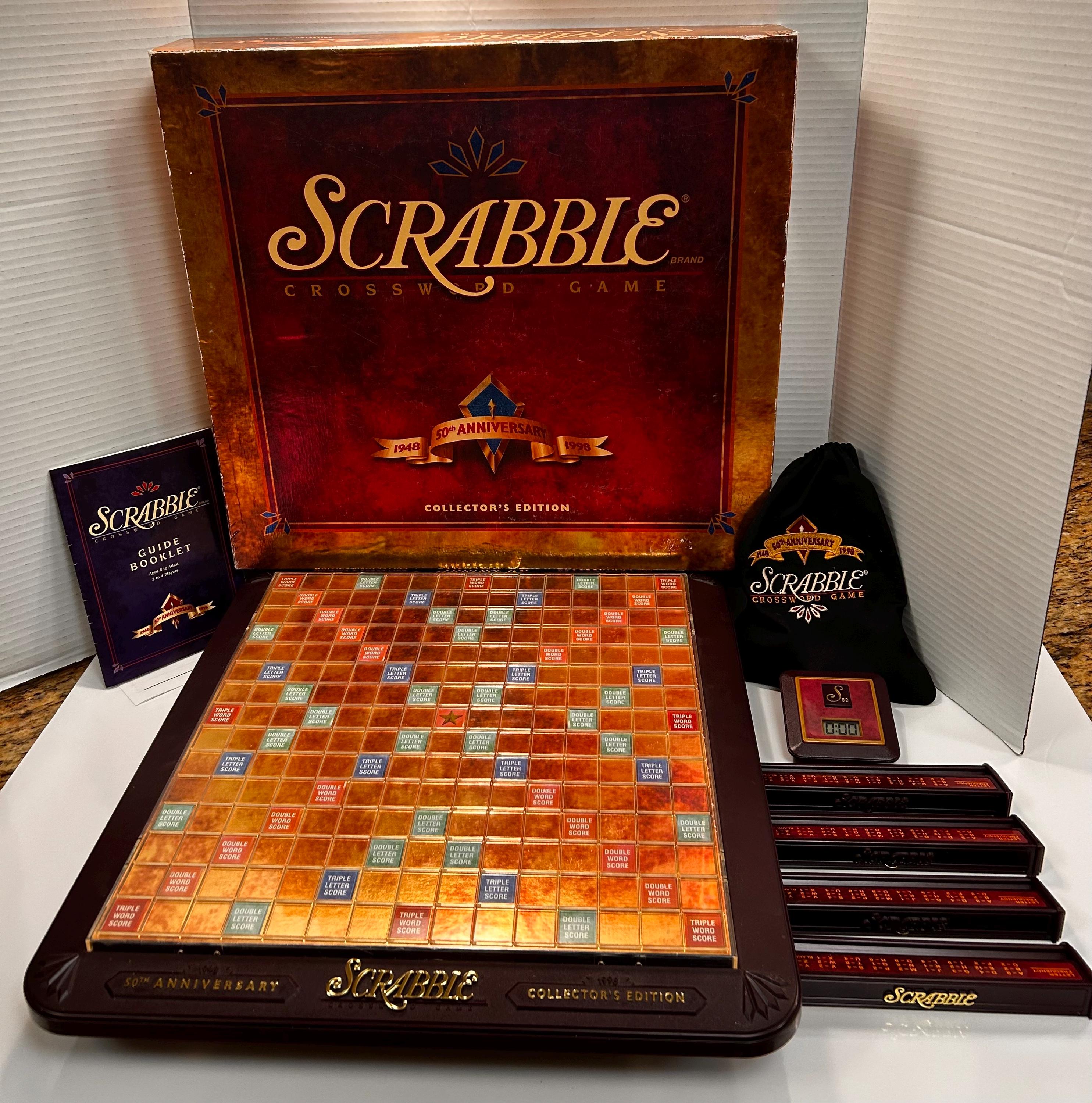 1998 Hasbro Deluxe Rotating Scrabble Game Complete - Etsy