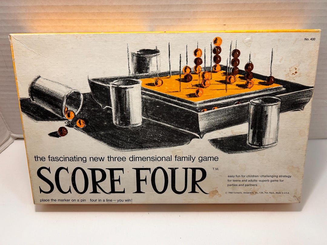 Vintage 1968 Score Four Board Game - Etsy