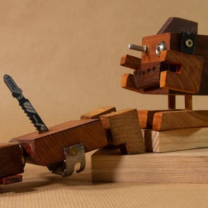 Handmade Wooden Robots, Made Out of Reclaimed Wood - Etsy