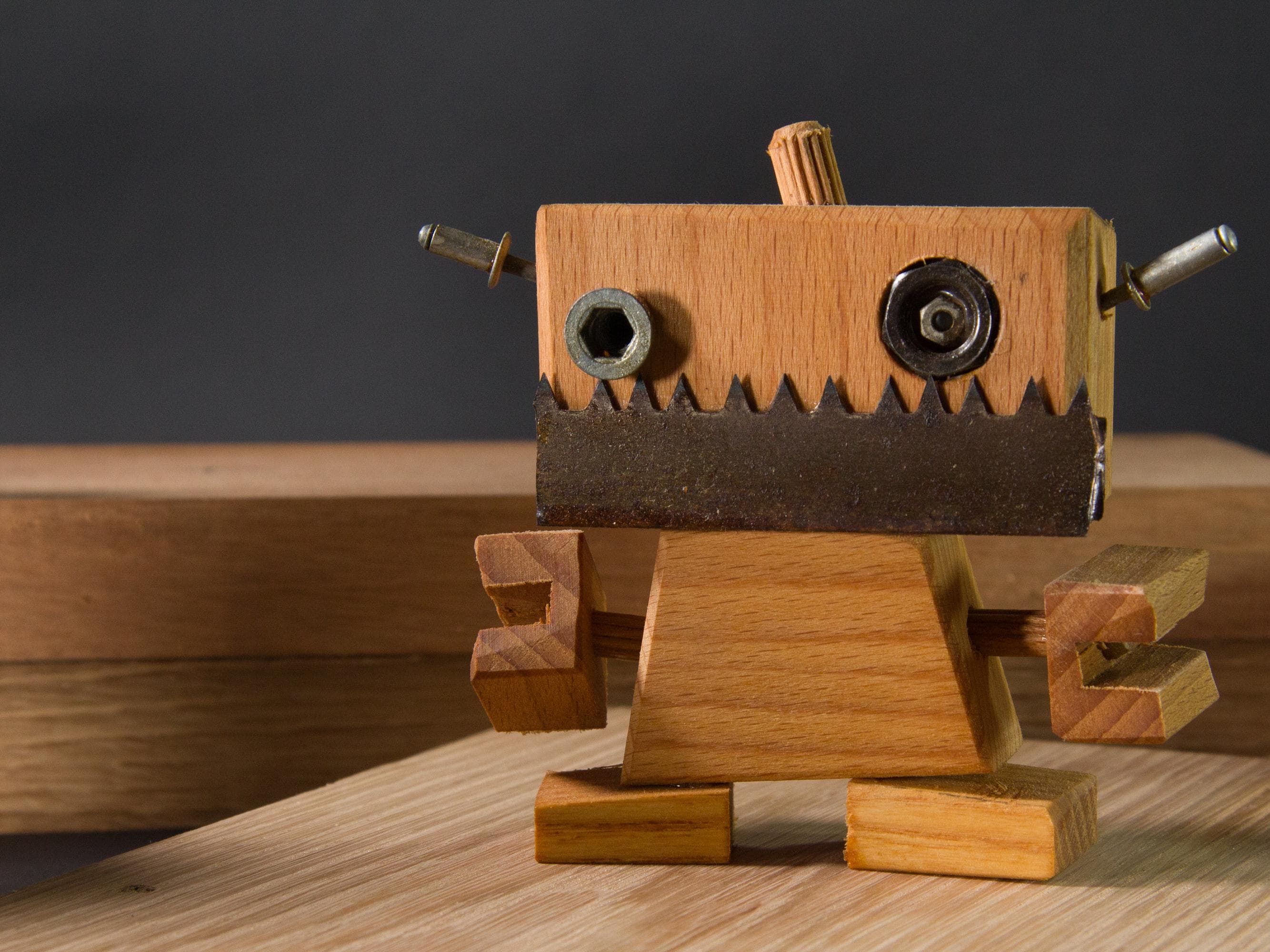 Handmade Wooden Robots, Made Out of Reclaimed Wood - Etsy