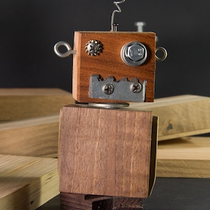 Handmade Wooden Robots, Made Out of Reclaimed Wood - Etsy