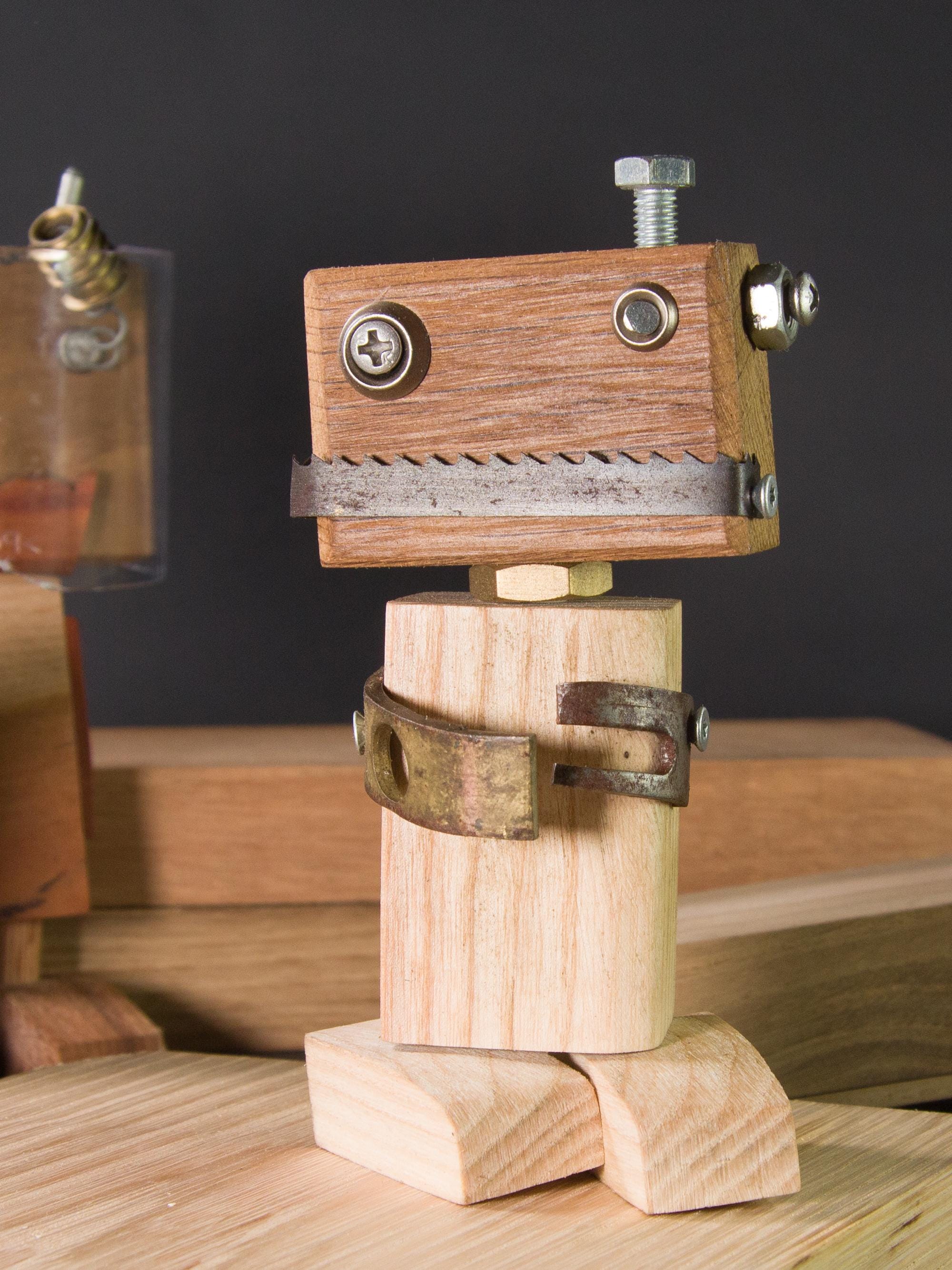 Handmade Wooden Robots, Made Out of Reclaimed Wood - Etsy