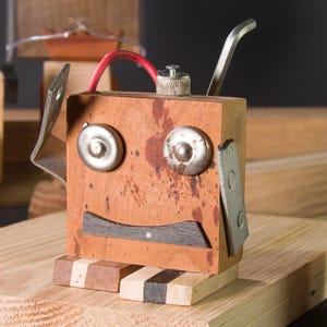 Handmade Wooden Robots, Made Out of Reclaimed Wood - Etsy