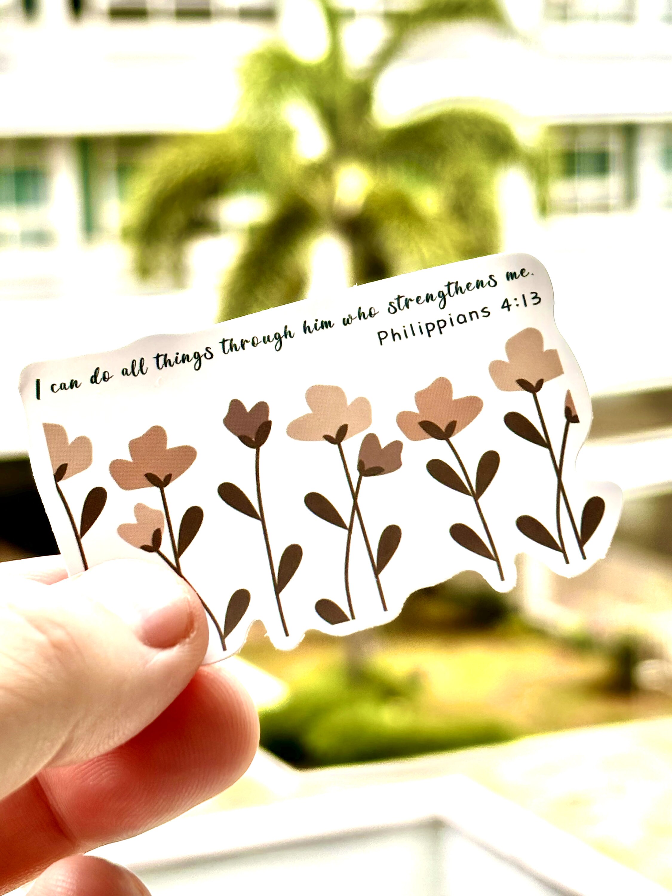 Retro Boho Bible Verse Stickers | Inspirational Christian Floral Vinyl ...