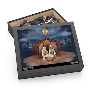 Christmas Nativity Scene Puzzle First Christmas Manger Scene Christian ...