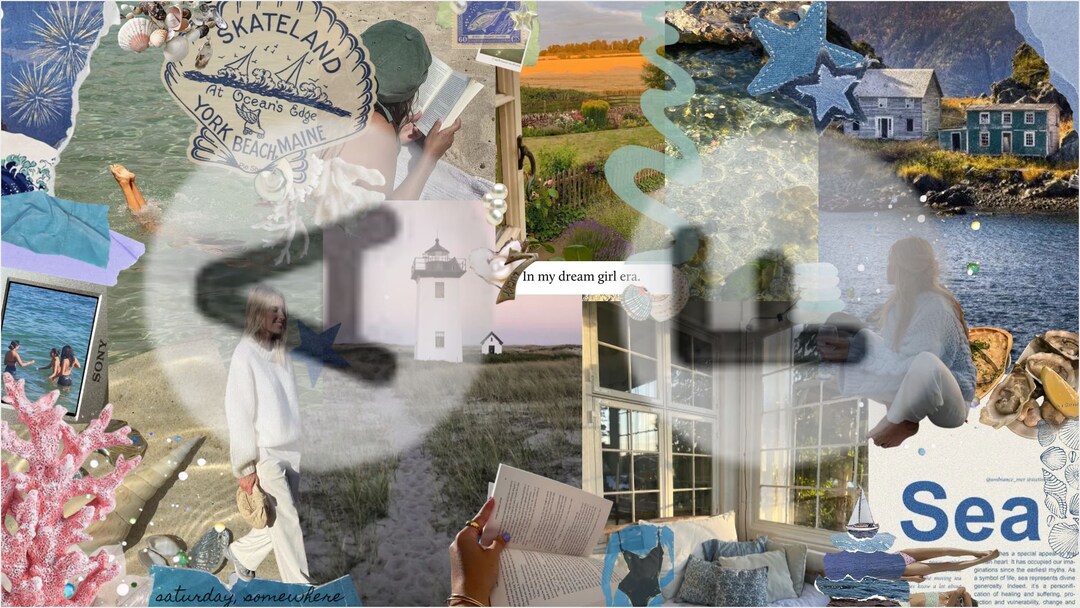 Coastal Aesthetic Collage - Etsy