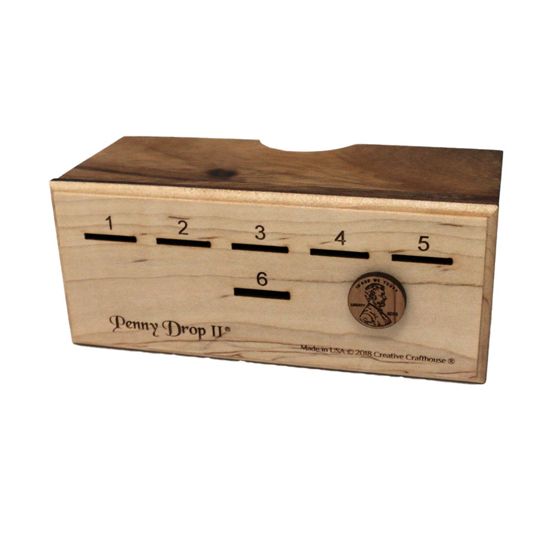 Penny Drop Fun Handmade Wooden Game for 2 or More Players Classic Games ...