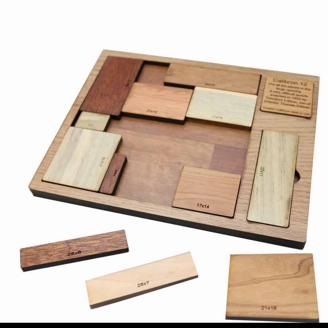 Calibron 12 Very Difficult Handmade Wooden Puzzle - Etsy