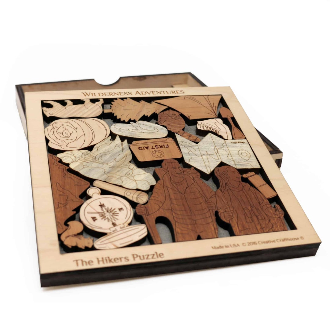 The Hikers Puzzle - Outdoor Lovers Puzzle - Beautiful Wooden Puzzle ...