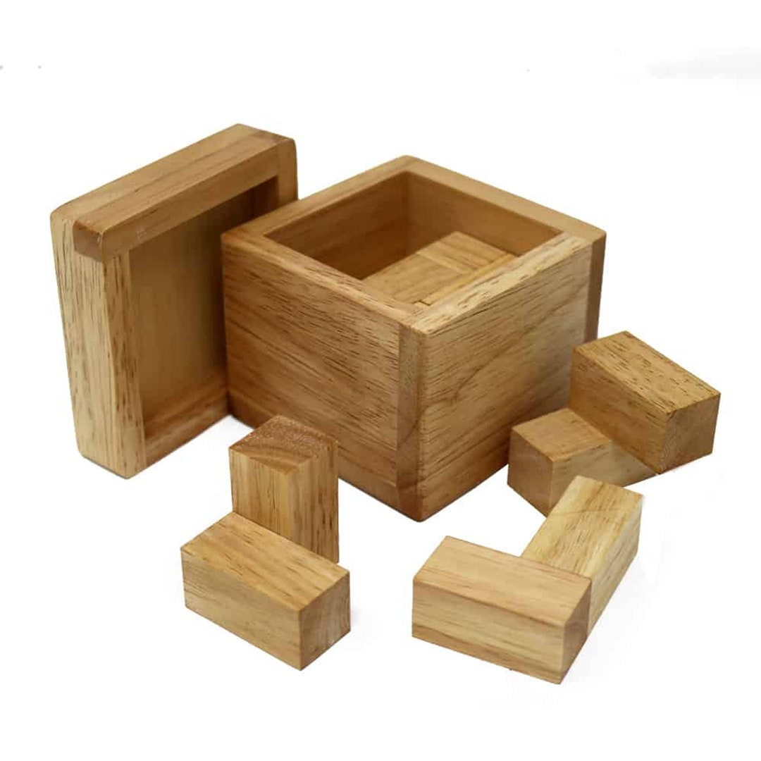 Soma Cube Medium Rubberwood Classic Wooden Puzzle Multiple Solutions ...