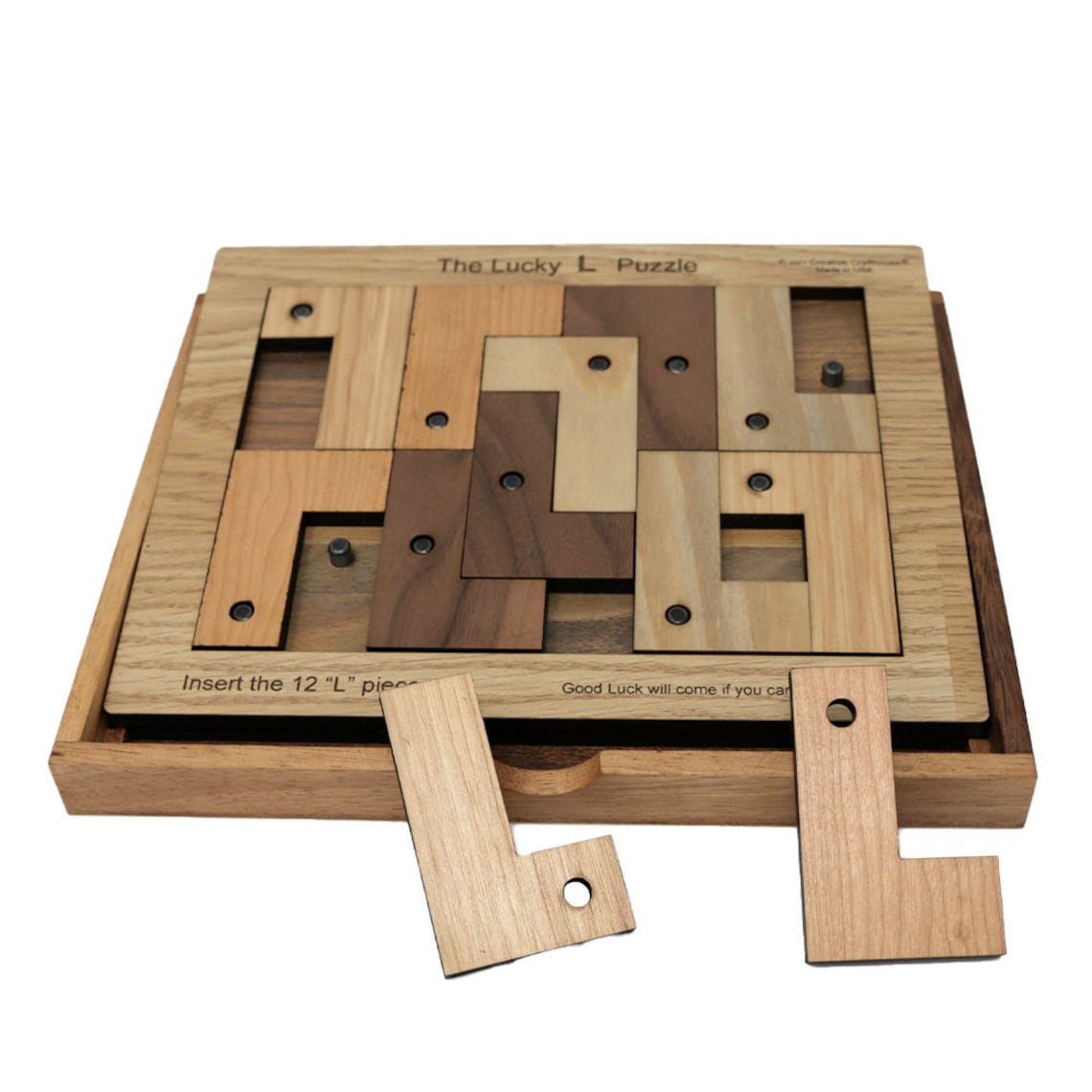 The Lucky L Puzzle High Quality Hardwood Handmade Puzzle Mid Level ...