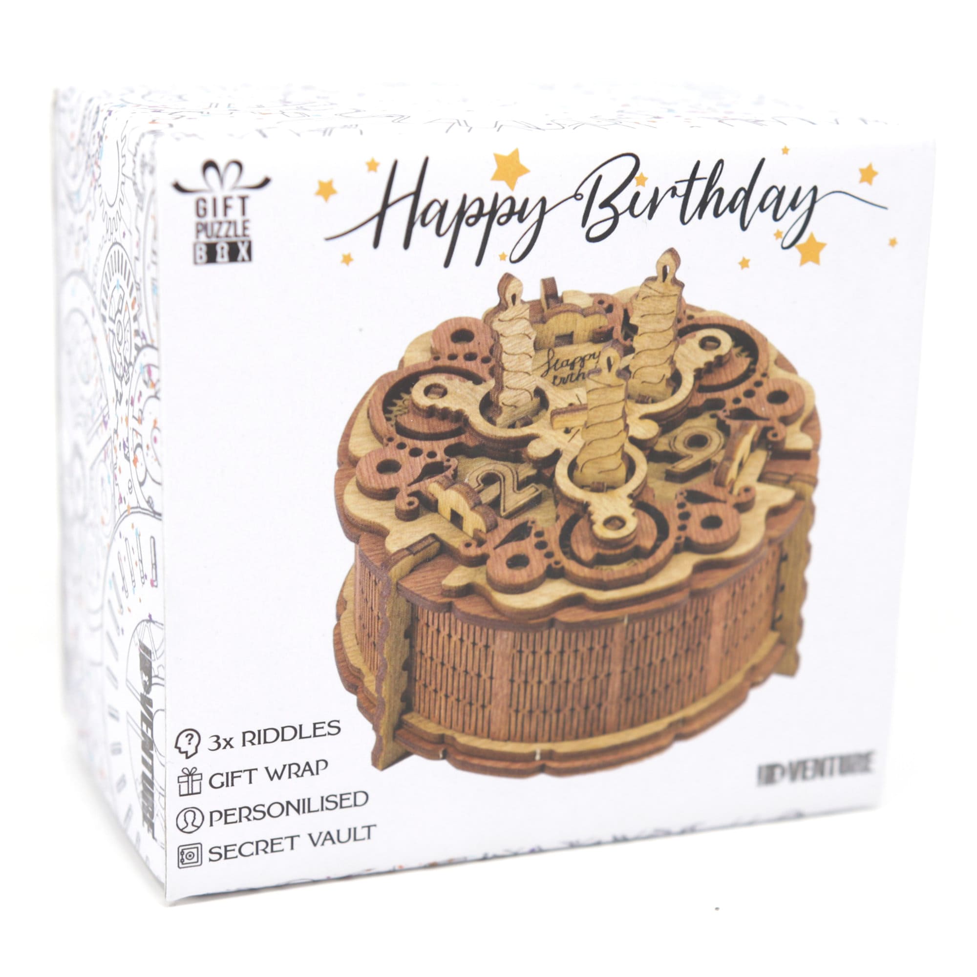 Birthday Cake Puzzle Box - Fun Quirky Birthday Gift - Customizable ...
