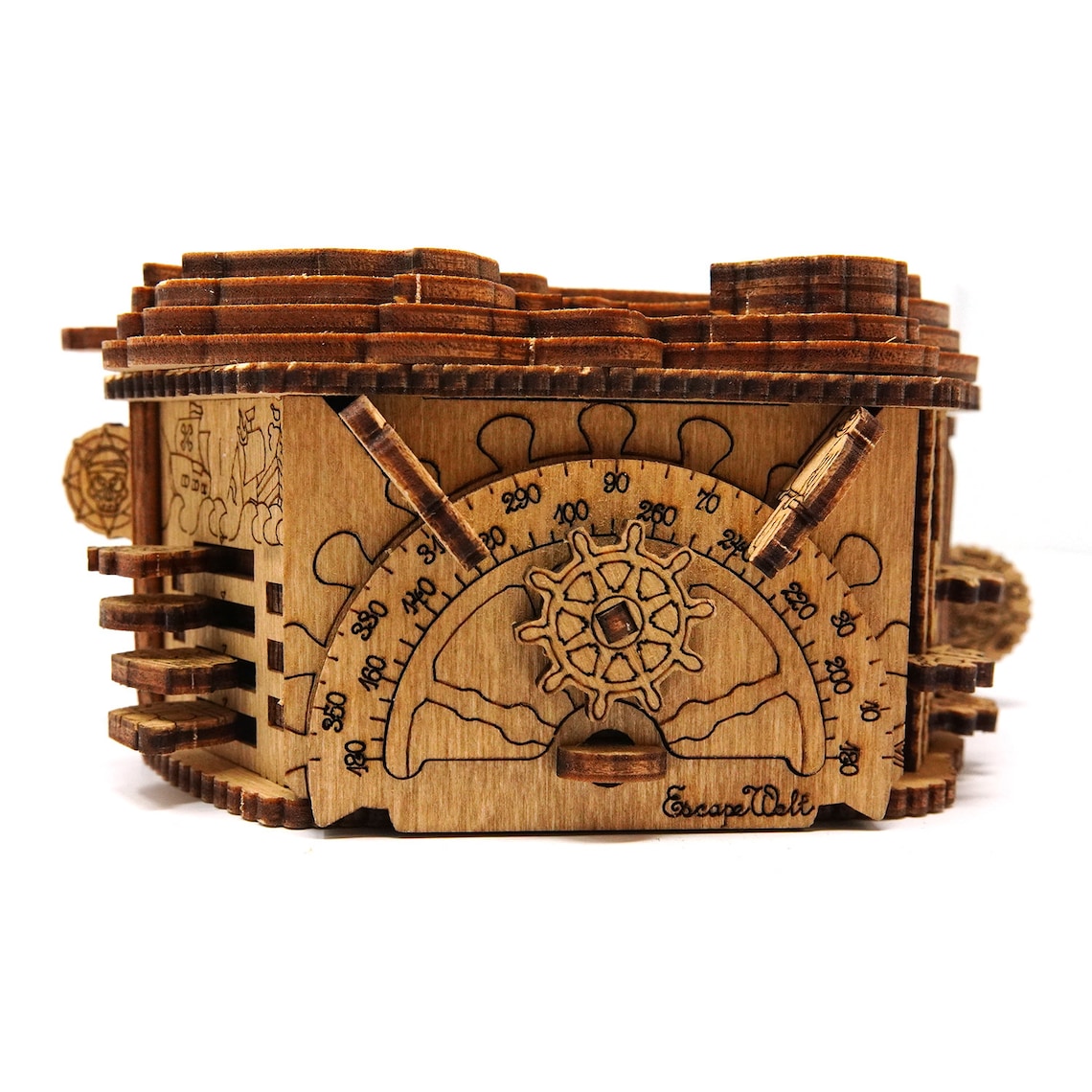 Blackbeard's Compass Puzzle - Challenging Multi Step Sequential Puzzle Box - Escape Room Style ...