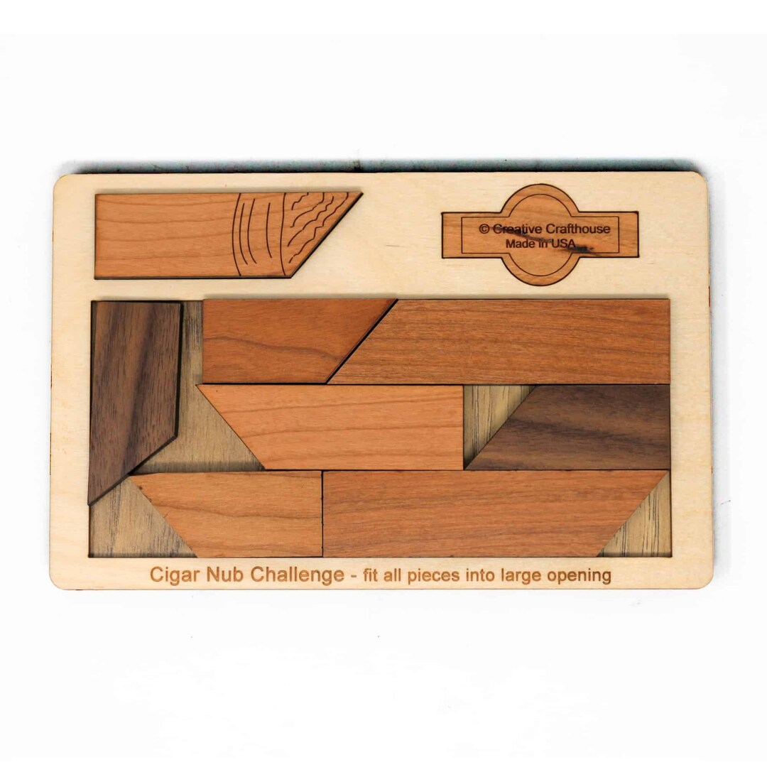 Cigar Nub Puzzle - Interesting Unique Puzzle - Handmade Wooden Puzzle ...