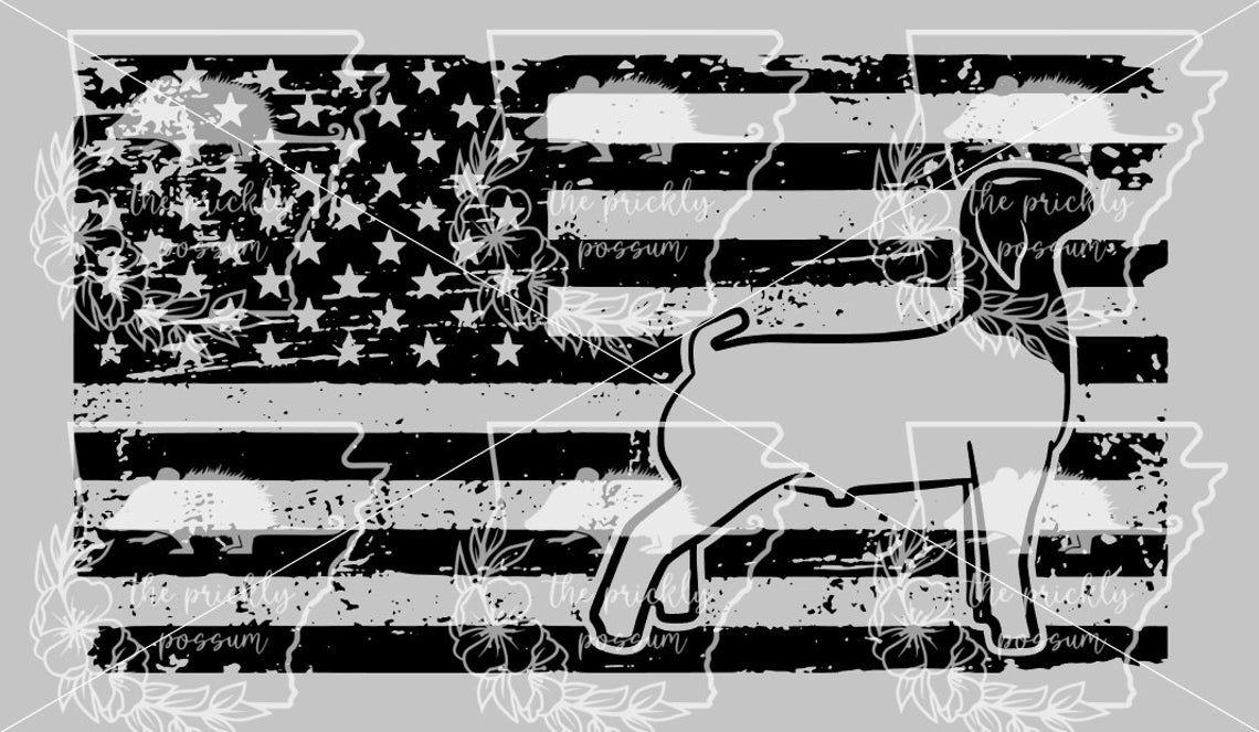 Show Goat US Flag SVG - Etsy
