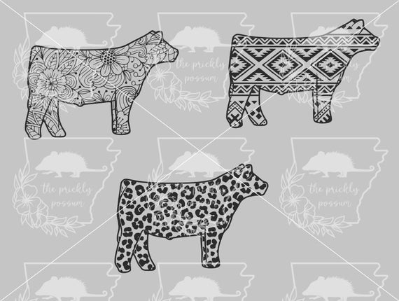 Show Cow SVG Set - Etsy