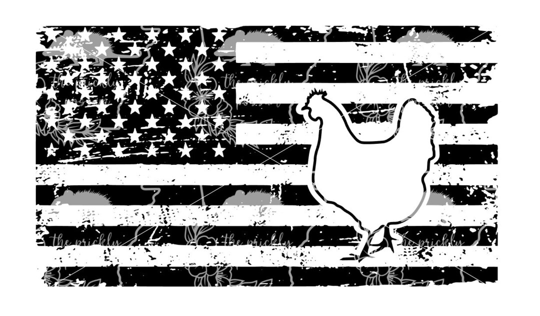 Distressed Chicken Flag SVG - Etsy