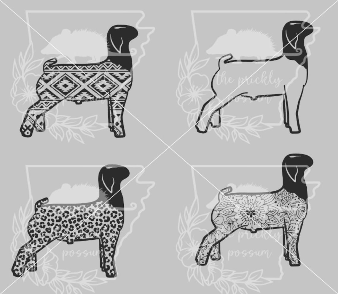 Show Goat SVG Set - Etsy