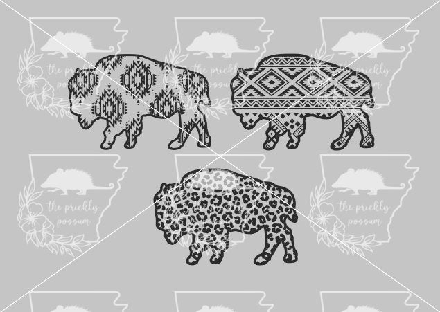 Buffalo Pattern SVG Set - Etsy