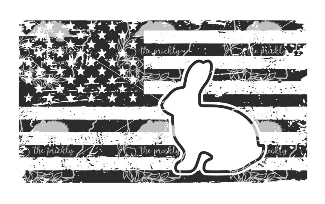 Distressed Rabbit Flag SVG - Etsy