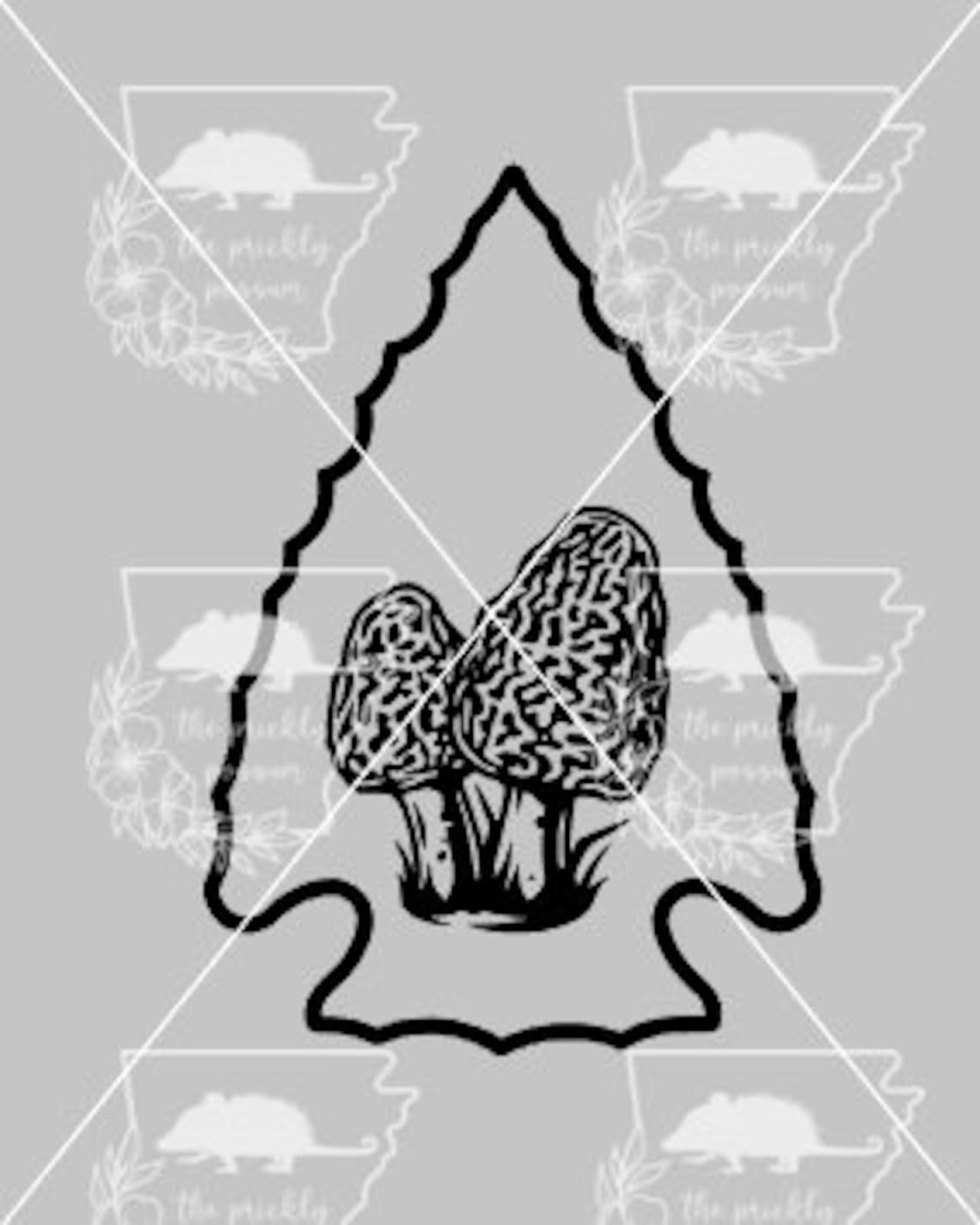 Arrowhead Morel Mushroom SVG - Etsy