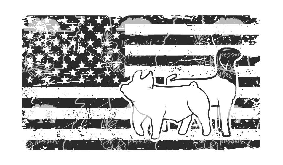 Show Goat/pig Flag SVG - Etsy