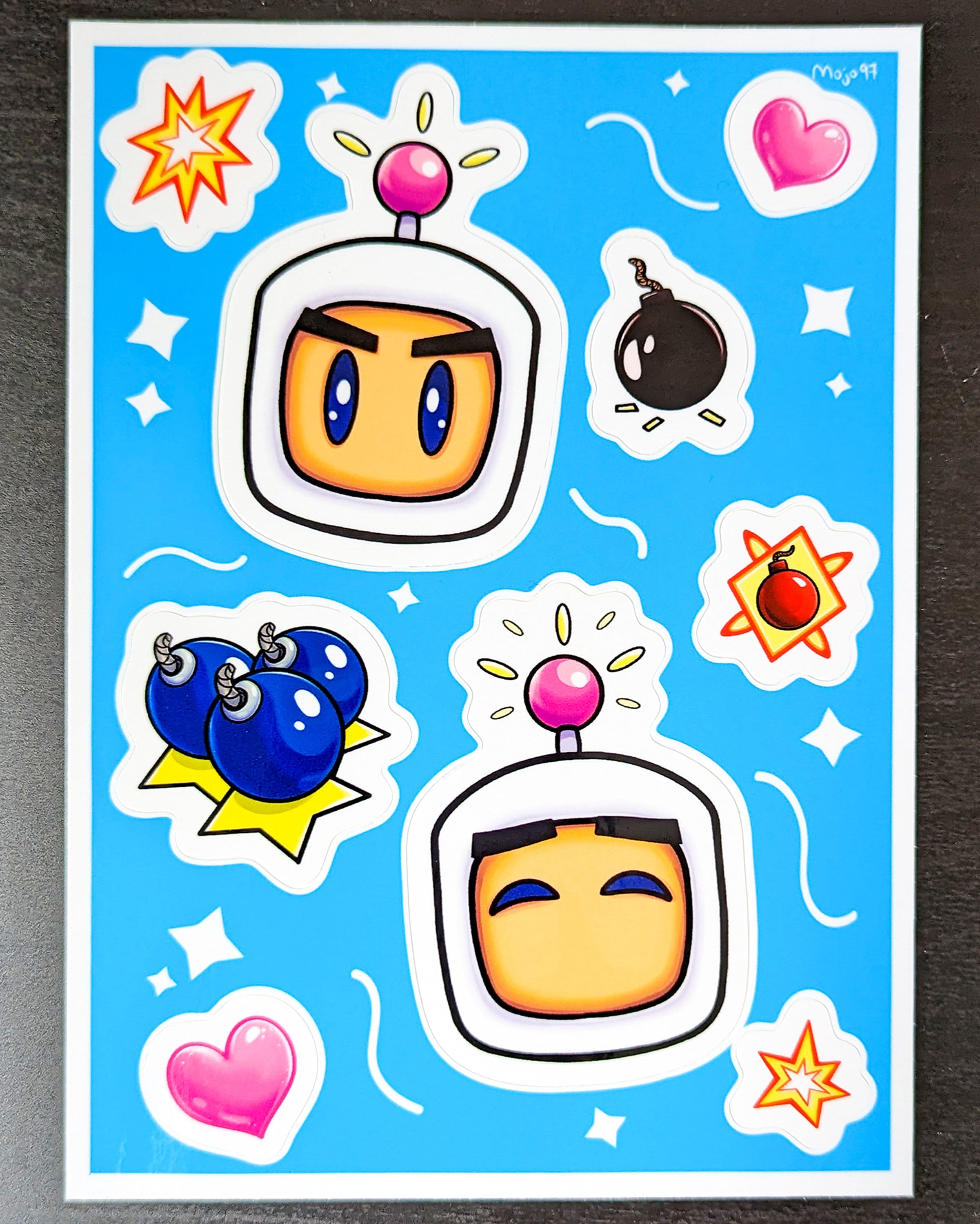 Glossy Bomberman Stickers Kiss Cut Sheets Retro Game Art - Etsy