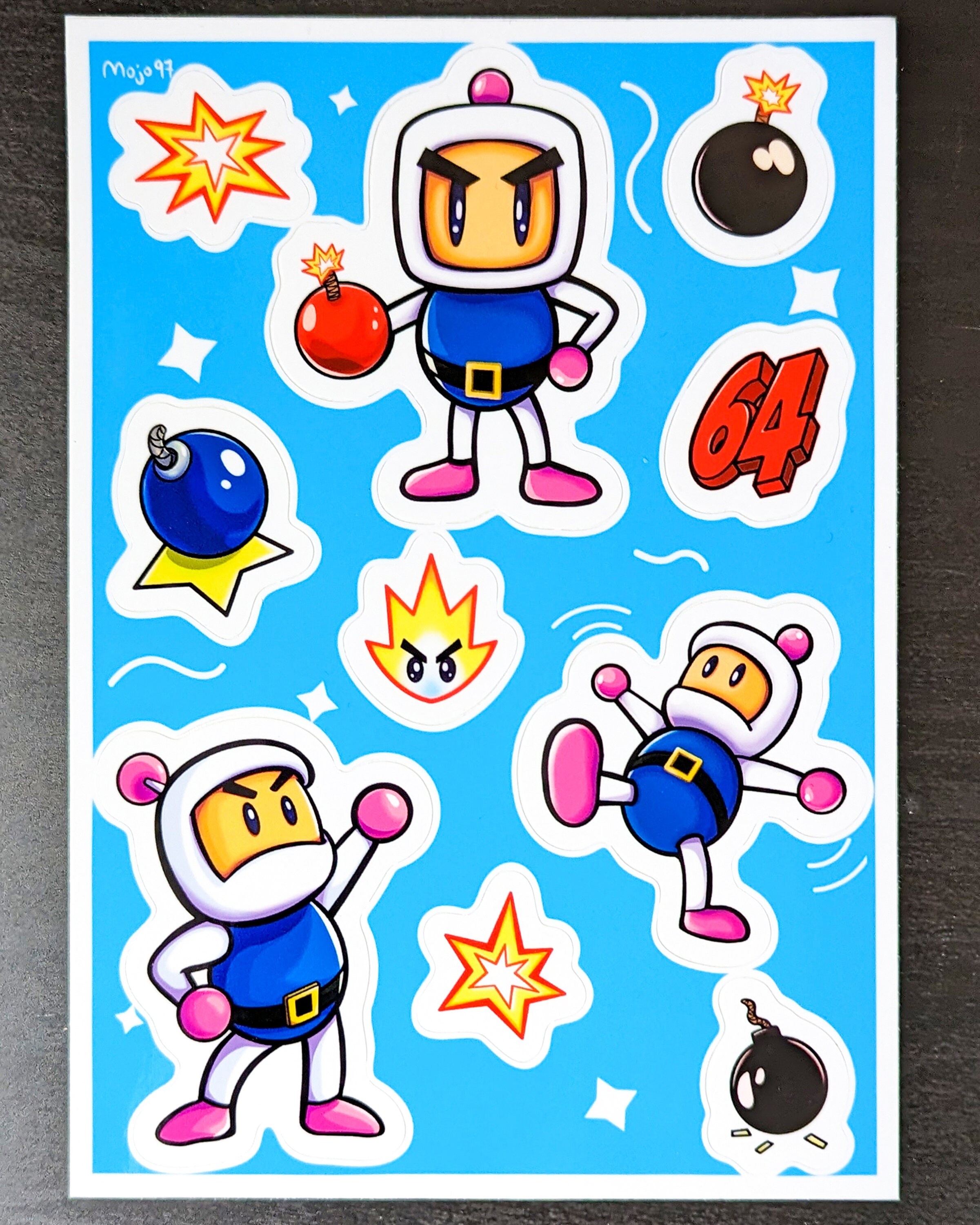 Glossy Bomberman Stickers Kiss Cut Sheets Retro Game Art - Etsy