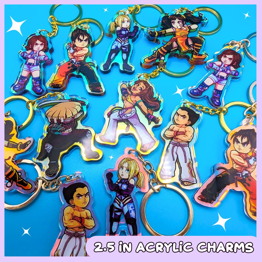King of Iron Fist Acrylic Charms Tekken Chibis Keychain Charms - Etsy