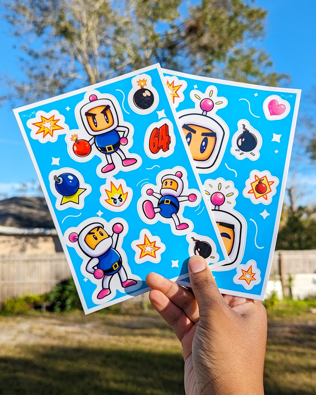 Glossy Bomberman Stickers | Kiss Cut Sheets | Retro Game Art - Etsy