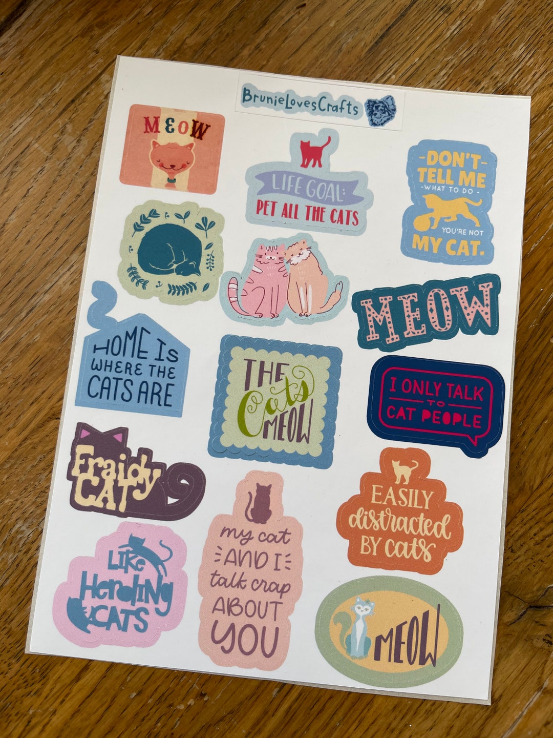 Cute Funny Cat Stickers for Planners, Journals and Gifts - Etsy