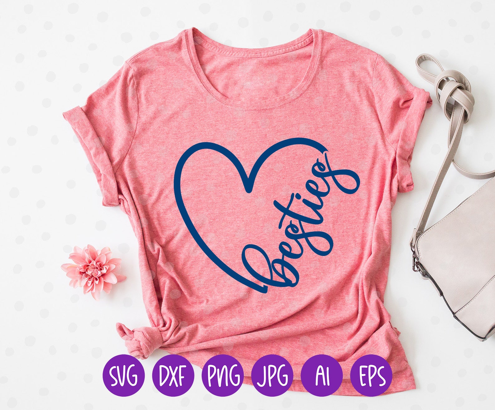 Besties Heart Svg, BFF Svg, Besties SVG, Best Friends Svg, Bachelorette ...