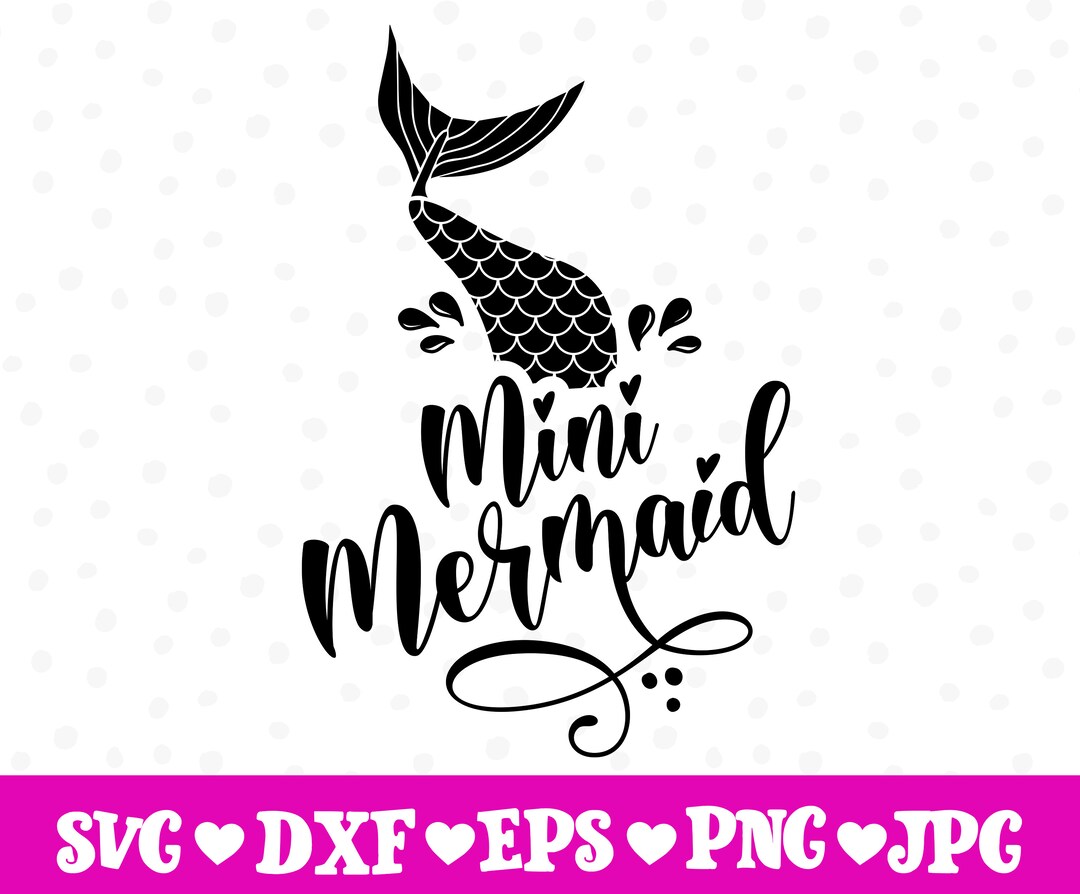 Mini Mermaid Svg, Mermaid Svg, Mini Mermaid Shirt SVG, Mermaid Birthday ...
