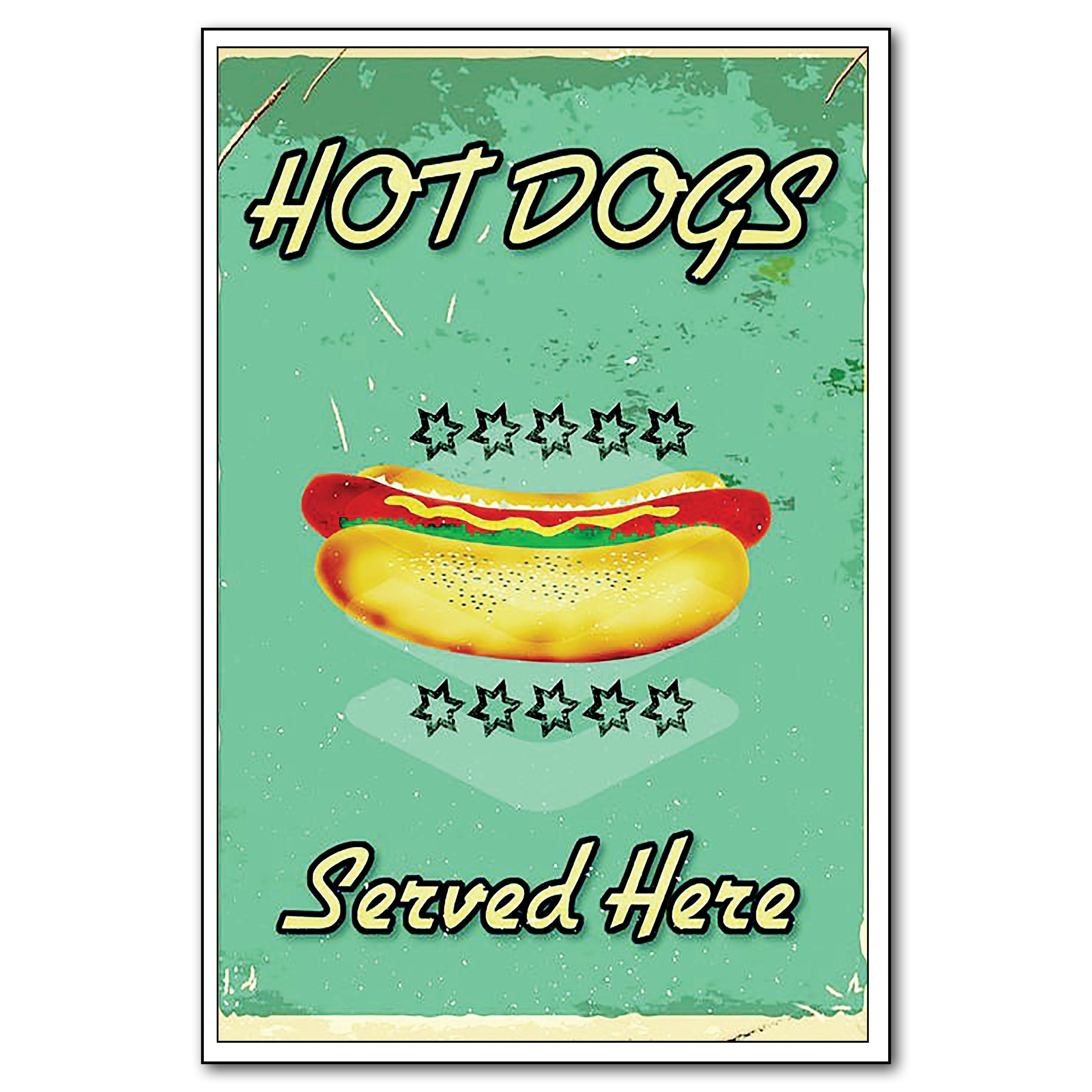 Fridge Magnet Fast Food Sign Fridge Magnets Set of 6 Flexible Vintage ...