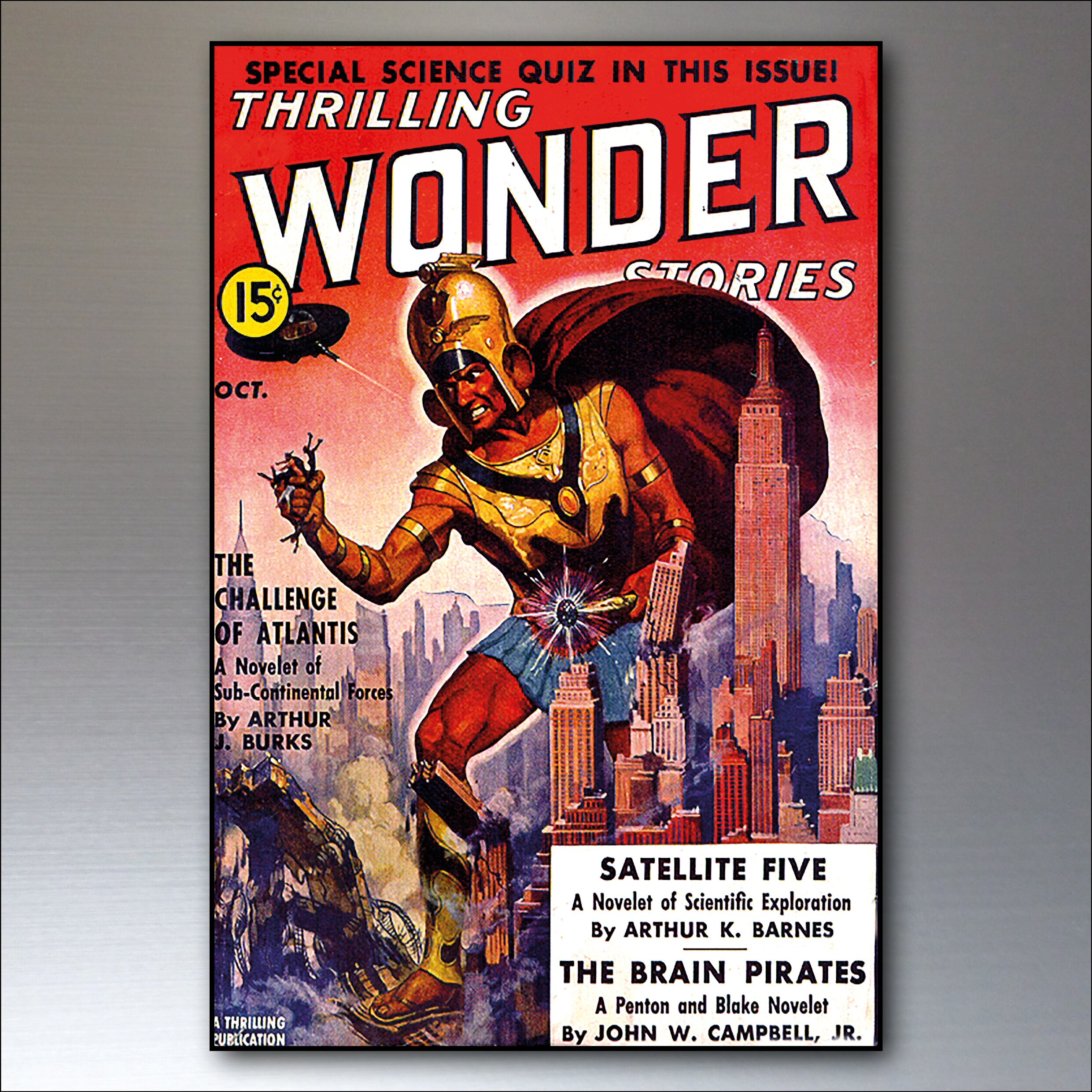 Vintage Sci Fi Comic Cover Set of 8 Science Fiction Flexible Fridge ...