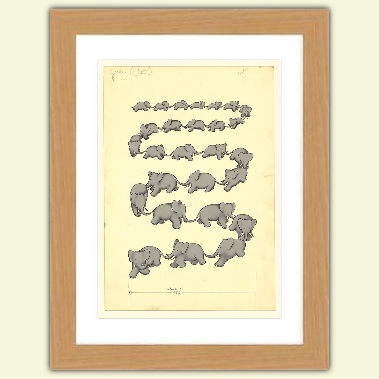 Lovely Babar the Elephant. A Collection of 3 A3 Linen Embossed - Etsy