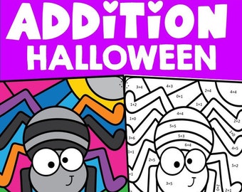 Halloween Color by Addition - Etsy