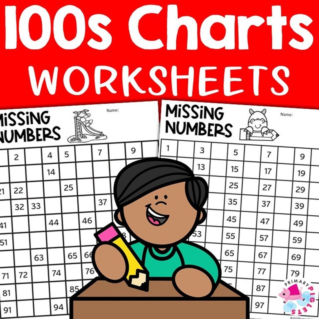 100s Charts Missing Numbers Worksheets BACK TO SCHOOL - Etsy