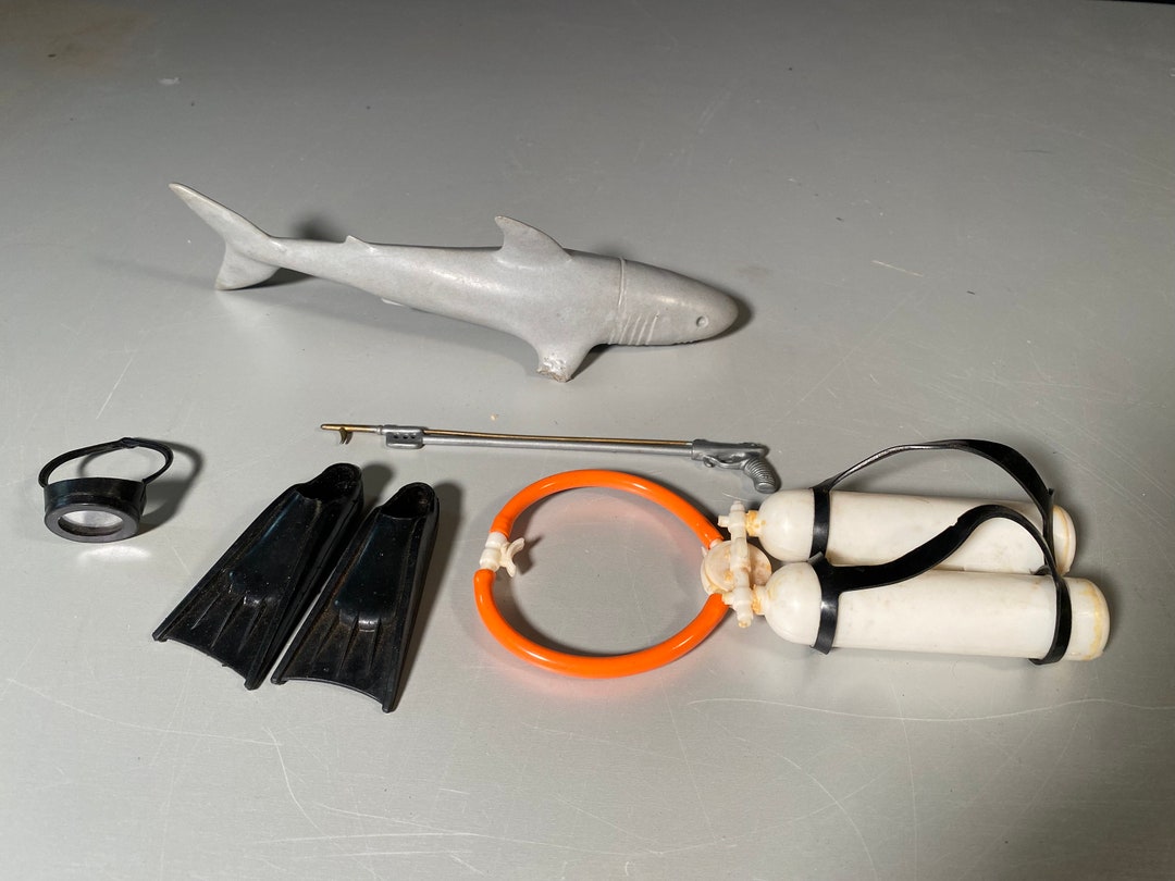 Vintage GI Joe Scuba Gear and Shark - Etsy