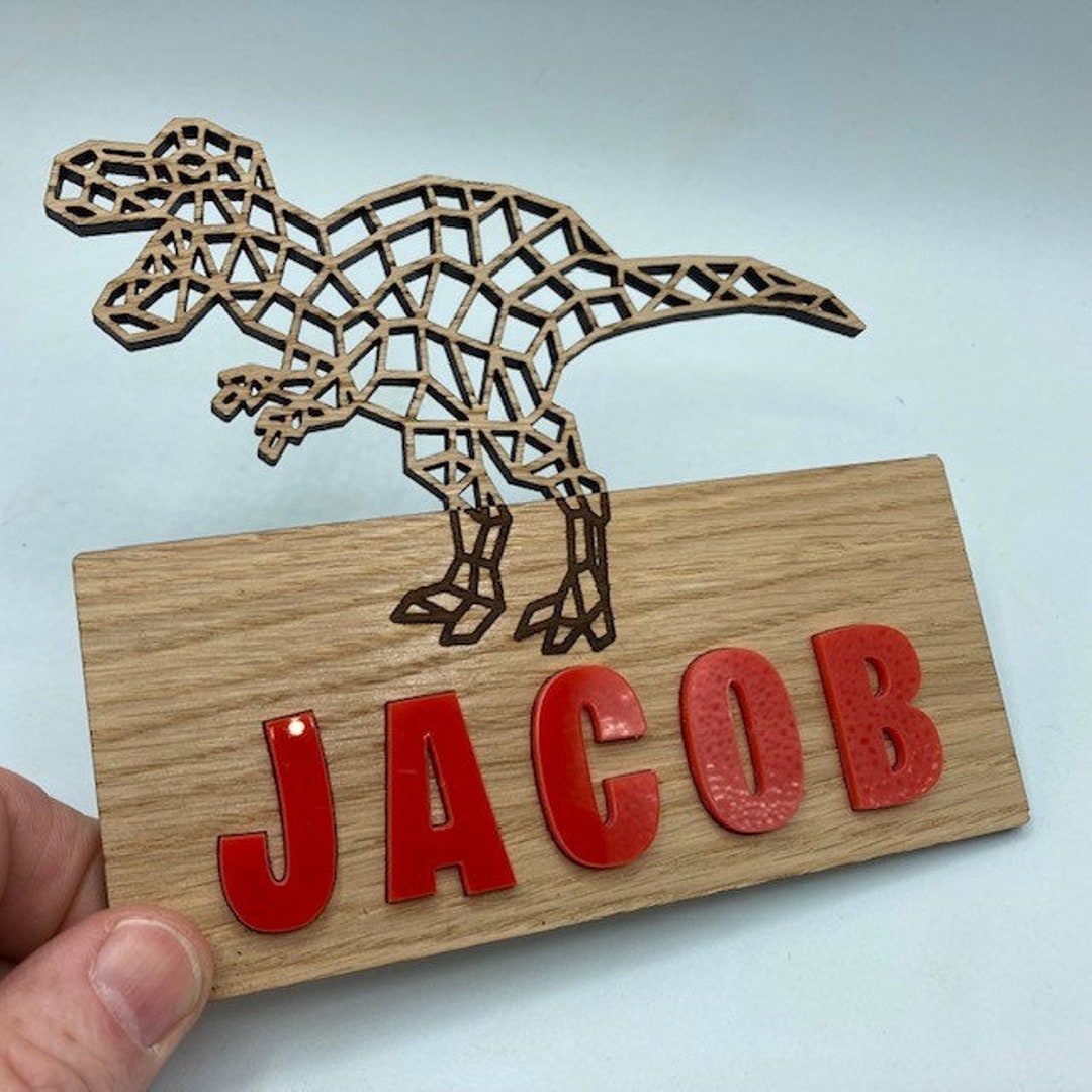 T-rex Door Sign Personalised Door Plaque Dinosaur Boys's Door Sign - Etsy